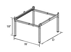 Adjustable Air Handler Stand 2-Way 18" Tall - 600C
