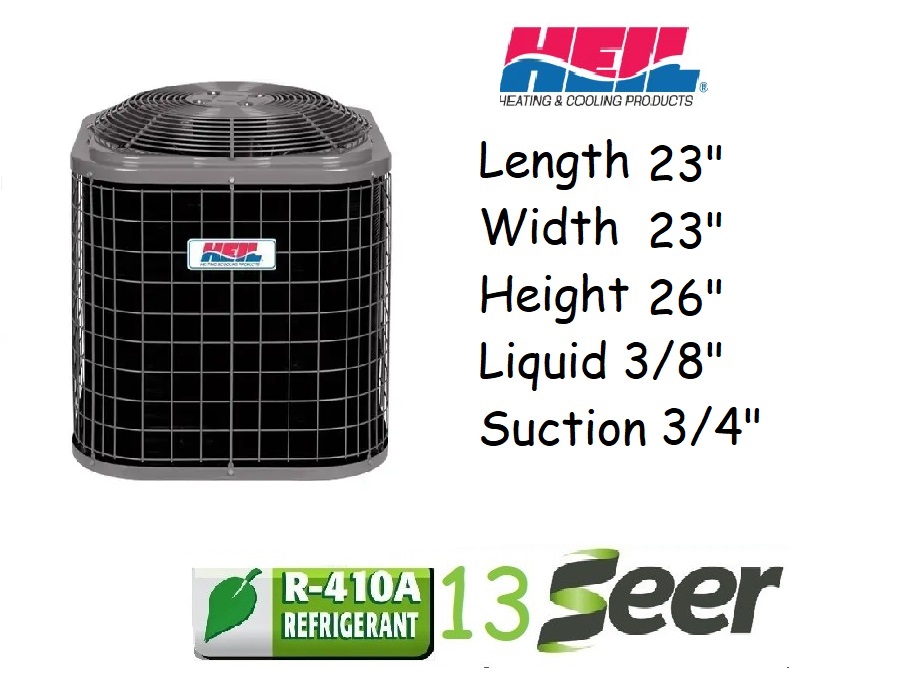 Air Conditioning Condensing Unit 18K BTU 1-1/2 Ton 13 SEER R410A ...
